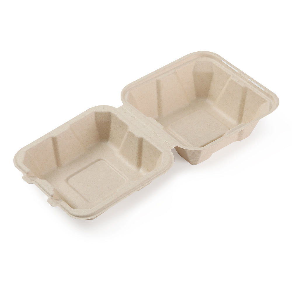 9" x 9" x 3" Bamboo Take-Out Containers - 50 Containers | Revo ...