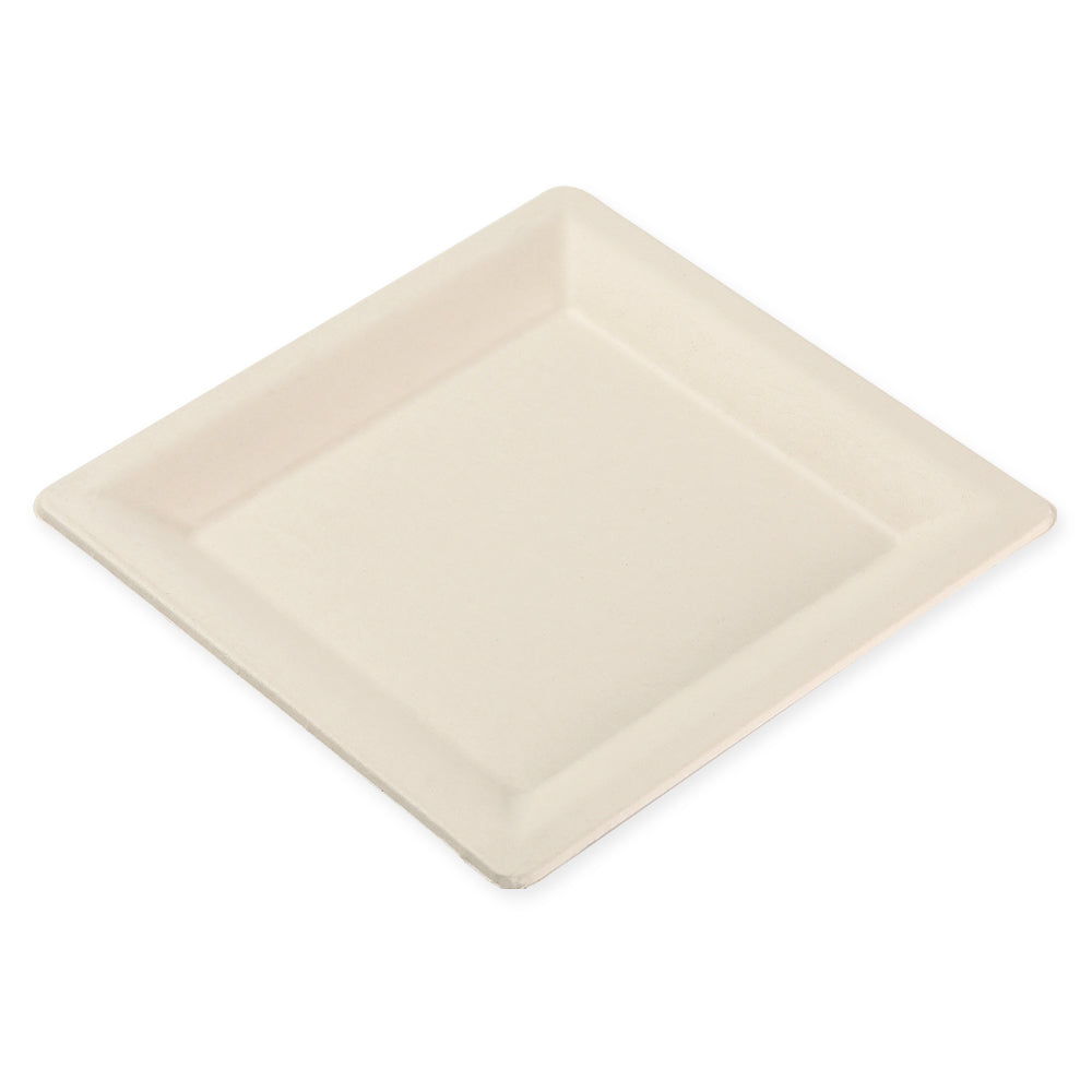 8x8" Disposable Bamboo Square Plates -50 Plates | Revo Wholesale LLC