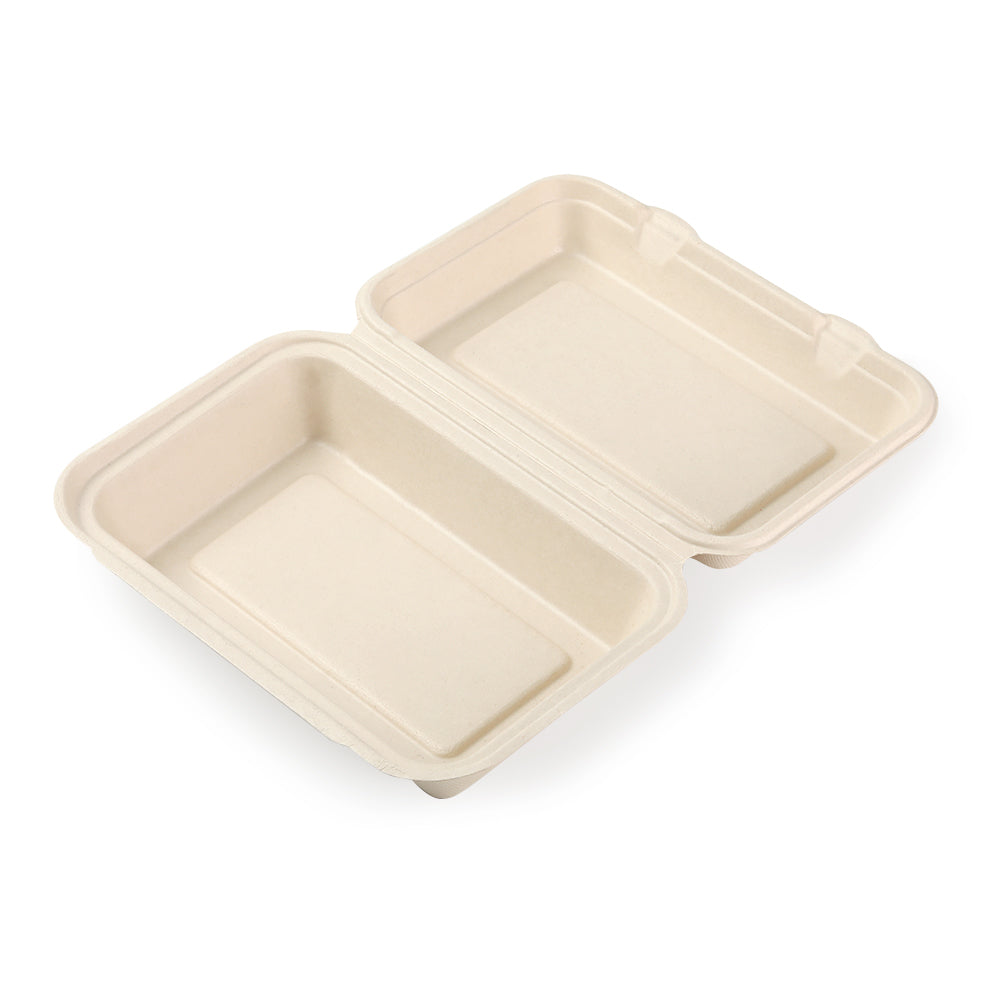 6" x 9" x 3" Disposable Bamboo Takeout Containers - 50 Containers ...