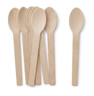 6.7" Disposable Bamboo Spoon - 100 Spoons | Revo Wholesale LLC