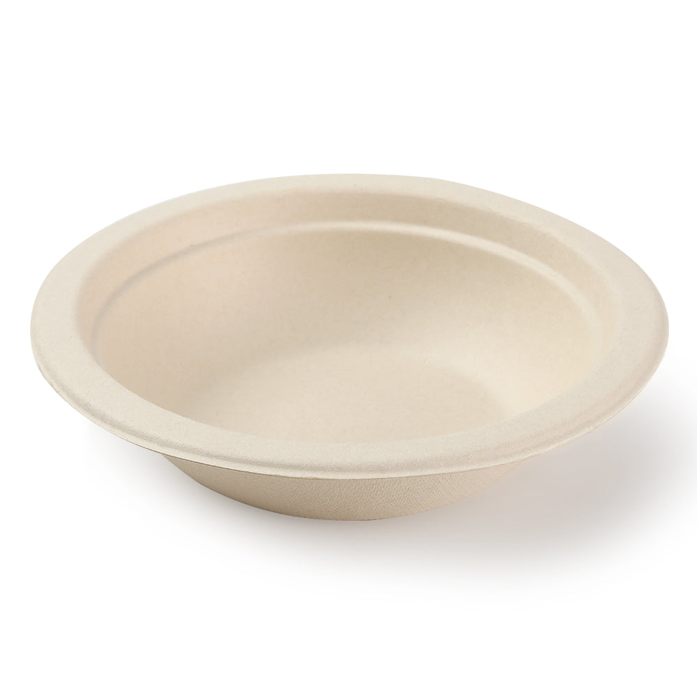 32oz Disposable Bamboo Round Bowls - 50 Bowls | Revo Wholesale LLC