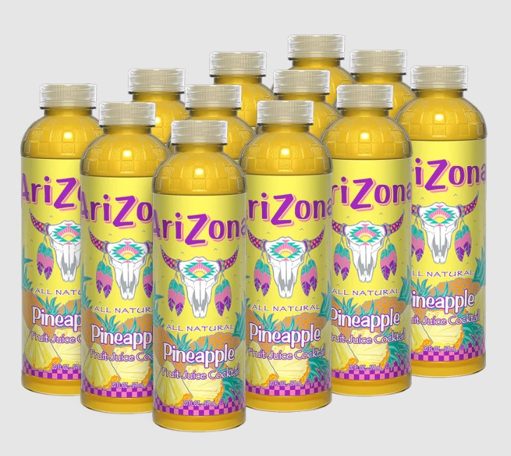 Arizona Pineapple Bottle 24/20 oz | Revo Wholesale LLC