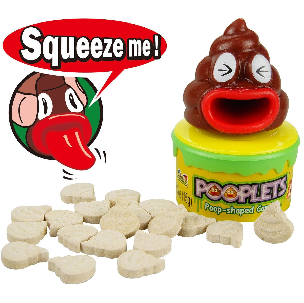 Kidsmania Pooplets Emoji Poop Shaped Candy Toy 12ct | Revo Wholesale LLC